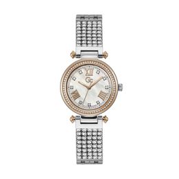 Gc Uhr 'PrimeChic' Damen Gr&ouml;&szlig;e One Size gold / silber / perlwei&szlig;