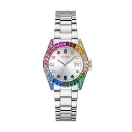 Guess Uhr 'Opaline' Damen Gr&ouml;&szlig;e One Size blau / gr&uuml;n / fuchsia / silber
