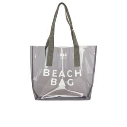 Bagmori Strandtasche Damen Gr&ouml;&szlig;e One Size grau / wei&szlig;