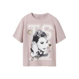 name it T-Shirt 'NFKDUSAN CELEBRITY ICONS' M&auml;dchen Gr&ouml;&szlig;e 122/128 flieder / schwarz / wei&szlig;