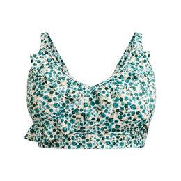 Swim By Zizzi Bikinitop 'Katrin' Damen Gr&ouml;&szlig;e 95 t&uuml;rkis / pastellgr&uuml;n / schwarz / wei&szlig;