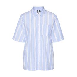 V&eacute;ro Moda Vero Moda Bluse 'MY' Damen Gr&ouml;&szlig;e L hellblau / wei&szlig;