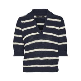 V&eacute;ro Moda Vero Moda Pullover 'Amazing' Damen Gr&ouml;&szlig;e XS navy / wei&szlig;