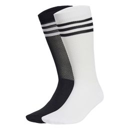 adidas originals Socken 'Textured Crew 2 Pairs' Damen Gr&ouml;&szlig;e 46/48 schwarz / wei&szlig;