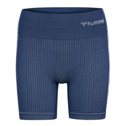 Hummel Sportshorts 'Blaze' Damen Gr&ouml;&szlig;e XL taubenblau / wei&szlig;