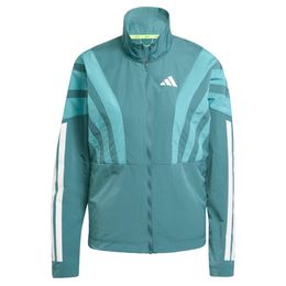 adidas Performance Sportjacke 'Adizero' Damen Gr&ouml;&szlig;e XXXL/4XL t&uuml;rkis / petrol / wei&szlig;
