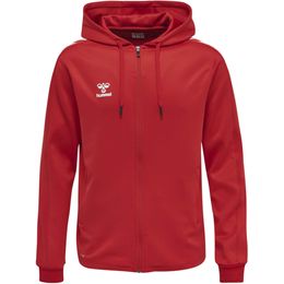 Hummel Sportsweatjacke 'Core XK' Herren Gr&ouml;&szlig;e S karminrot / wei&szlig;
