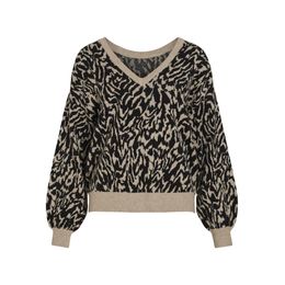 Vila Pullover Damen Gr&ouml;&szlig;e XXL beige / schwarz
