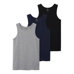 Two Soon Unterhemd Jungen Gr&ouml;&szlig;e 98/104 navy / graumeliert / schwarz