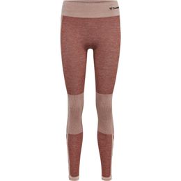 Hummel Sporthose Damen Gr&ouml;&szlig;e S puder / pastellrot / schwarz