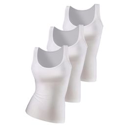 Vivance Tanktops (3 Stck.) Damen Gr&ouml;&szlig;e M wei&szlig;
