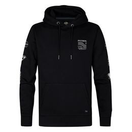 PETROL INDUSTRIES Sweatshirt 'Hubbard' Herren Gr&ouml;&szlig;e S schwarz / wei&szlig;