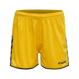 Hummel Sportshorts 'Poly' Damen Gr&ouml;&szlig;e L gelb / grau / schwarz