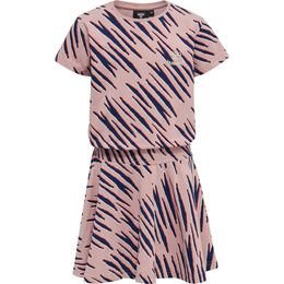Hummel Kleid M&auml;dchen Gr&ouml;&szlig;e 122 navy / orange / rosa