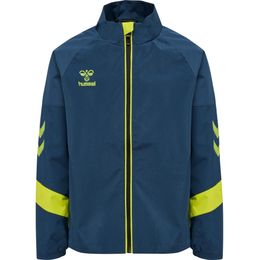 Hummel Sportjacke 'Lead' Jungen Gr&ouml;&szlig;e 152 dunkelblau / gelb