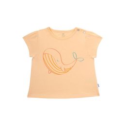 KNOT T-Shirt M&auml;dchen Gr&ouml;&szlig;e 86 rauchblau / apricot / dunkelorange