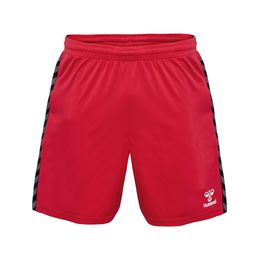 Hummel Sportshorts 'Authentic' Herren Gr&ouml;&szlig;e S dunkelgrau / feuerrot / schwarz / wei&szlig;