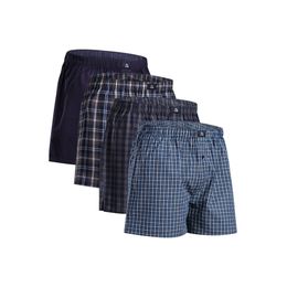Danish Endurance Boxershorts 'Organic Woven' Herren Gr&ouml;&szlig;e L blau / dunkelblau / wei&szlig;