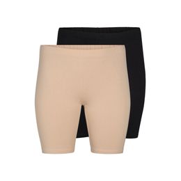 ZIZZI Leggings Damen Gr&ouml;&szlig;e 62/64 beige / schwarz