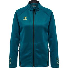 Hummel Sportsweatjacke 'Cima' Damen Gr&ouml;&szlig;e XS gelb / petrol / schwarz