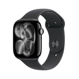 Apple Watch (2025) GPS 46 mm - Aluminium Diamantschwarz - Sportarmband Schwarz