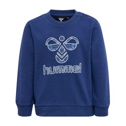 Hummel Sweatshirt 'Lime' Jungen Gr&ouml;&szlig;e 104 nachtblau / hellblau / wei&szlig;