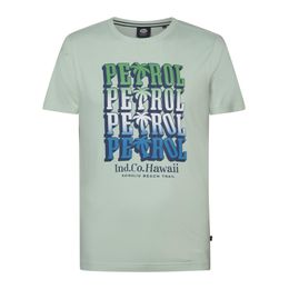 PETROL INDUSTRIES T-Shirt 'Radiance' Herren Gr&ouml;&szlig;e L dunkelblau / petrol / grasgr&uuml;n / pastellgr&uuml;n