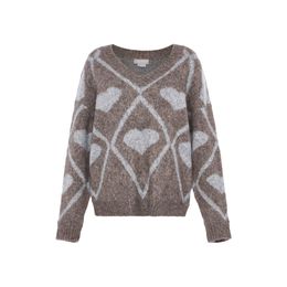 Jalene Pullover Damen Gr&ouml;&szlig;e XS/S braunmeliert / stone