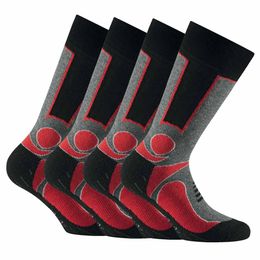 Rohner Basic Socken Herren Gr&ouml;&szlig;e 43/46 grau / rot / schwarz
