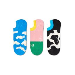 Happy Socks F&uuml;&szlig;linge 'Summer Day No Show' Damen Gr&ouml;&szlig;e 41/46 hellblau / pink / schwarz / offwhite