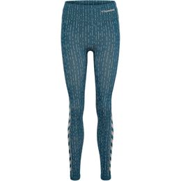 Hummel Sporthose Damen Gr&ouml;&szlig;e L blau / wei&szlig;