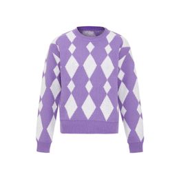 FENIA Pullover Damen Gr&ouml;&szlig;e XL/XXL lavendel / wei&szlig;