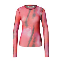 WEEKDAY Shirt 'Nico' Damen Gr&ouml;&szlig;e L dunkelgrau / orange / pink