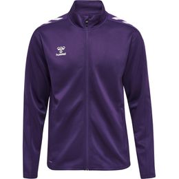 Hummel Sportsweatjacke Herren Gr&ouml;&szlig;e XL pflaume / wei&szlig;