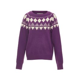 Ebeeza Pullover Damen Gr&ouml;&szlig;e M/L beige / lila