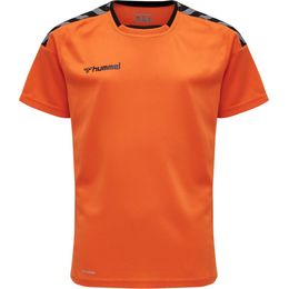 Hummel Funktionsshirt Jungen Gr&ouml;&szlig;e 128 grau / orange / schwarz