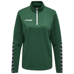 Hummel Sportsweatshirt 'Authentic' Damen Gr&ouml;&szlig;e XL grau / dunkelgr&uuml;n / schwarz / wei&szlig;