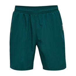 Hummel Sportshorts 'Move Grid' Herren Gr&ouml;&szlig;e M smaragd / wei&szlig;