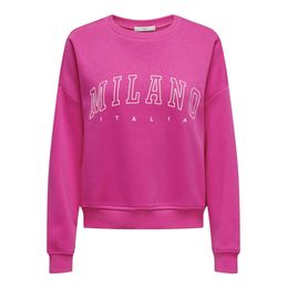Only Sweatshirt Damen Gr&ouml;&szlig;e S rotviolett / wei&szlig;