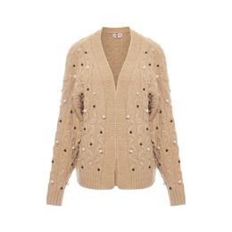 Nascita Strickjacke Damen Gr&ouml;&szlig;e M/L beige / schwarz / perlwei&szlig;
