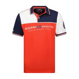 Geographical Norway Poloshirt "Kondo" in Rot/ Wei&szlig;/ Dunkelblau - 57% | Gr&ouml;&szlig;e 152 | Kinder-oberteile