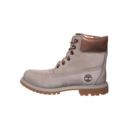 Timberland Leder-Boots in Grau/ Hellbraun - 74% | Gr&ouml;&szlig;e 37 | Damen-stiefel