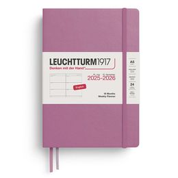 LEUCHTTURM1917 Wochenkalender & Notizbuch in Flieder - A5, ENG - 37% | Buero-schulbedarf