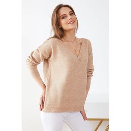 Milan Kiss Pullover in Beige - 82% | Gr&ouml;&szlig;e S | Damen-pullover-cardigans