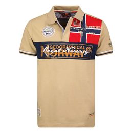 Geographical Norway Poloshirt "Kidney" in Beige/ Rot/ Schwarz - 67% | Gr&ouml;&szlig;e 128 | Kinder-oberteile