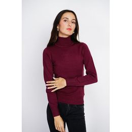 ASSUILI Rollkragenpullover in Bordeaux - 71% | Gr&ouml;&szlig;e 38 | Damen-pullover-cardigans