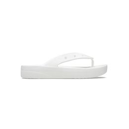 Crocs Zehentrenner "Classic Platform" in Wei&szlig; - 32% | Gr&ouml;&szlig;e 37/38 | Damen-sandalen