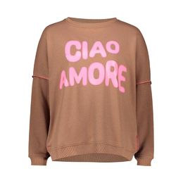 miss goodlife Sweatshirt "Ciao Amore" in Hellbraun - 82% | Gr&ouml;&szlig;e S | Damen-sweatshirts-jacken
