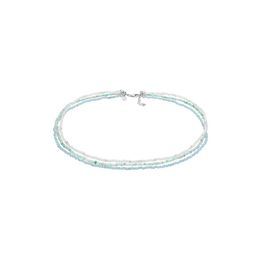 Elli Premium Kette Damen Gr&ouml;&szlig;e 40 hellblau / silber