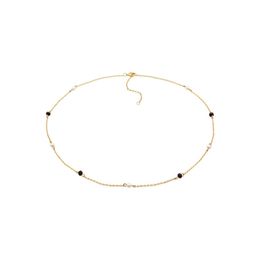 Elli Kette Damen Gr&ouml;&szlig;e 40 gold / schwarz / perlwei&szlig;